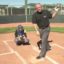 The batter steps on the plate while swinging or bunting. - Baseball ...