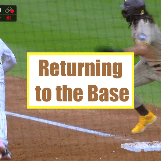 RETOUCHING BASES WHILE BALL IS DEAD - Baseball Rules Academy