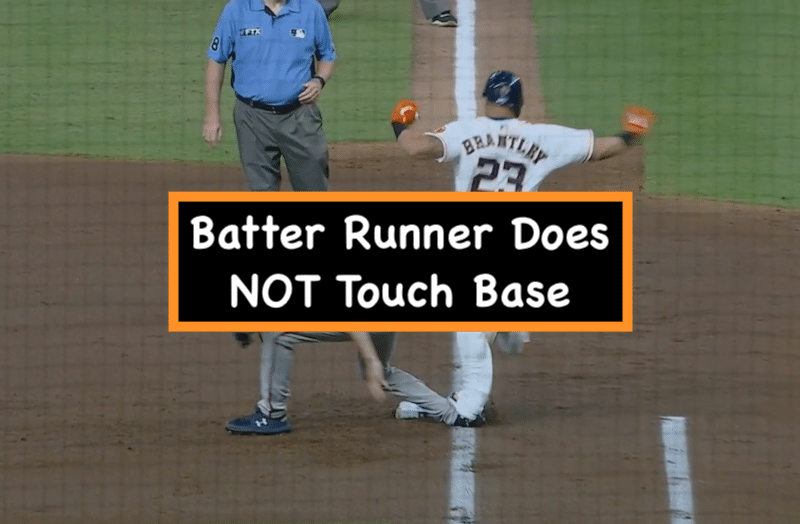 Batters Runner Does Not Step on Base - Baseball Rules Academy