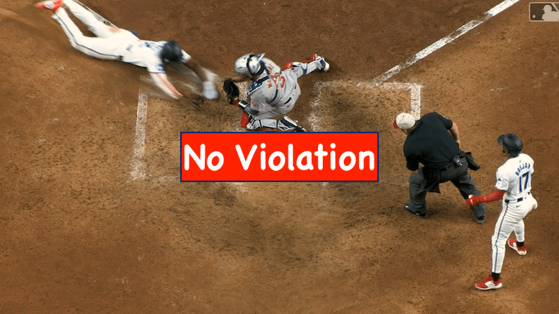 Home Plate Collison Rule (No Violation) - Baseball Rules Academy