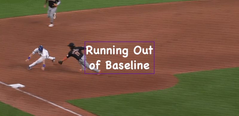 Runner Called Out for Running Out of the Baseline - Baseball Rules Academy