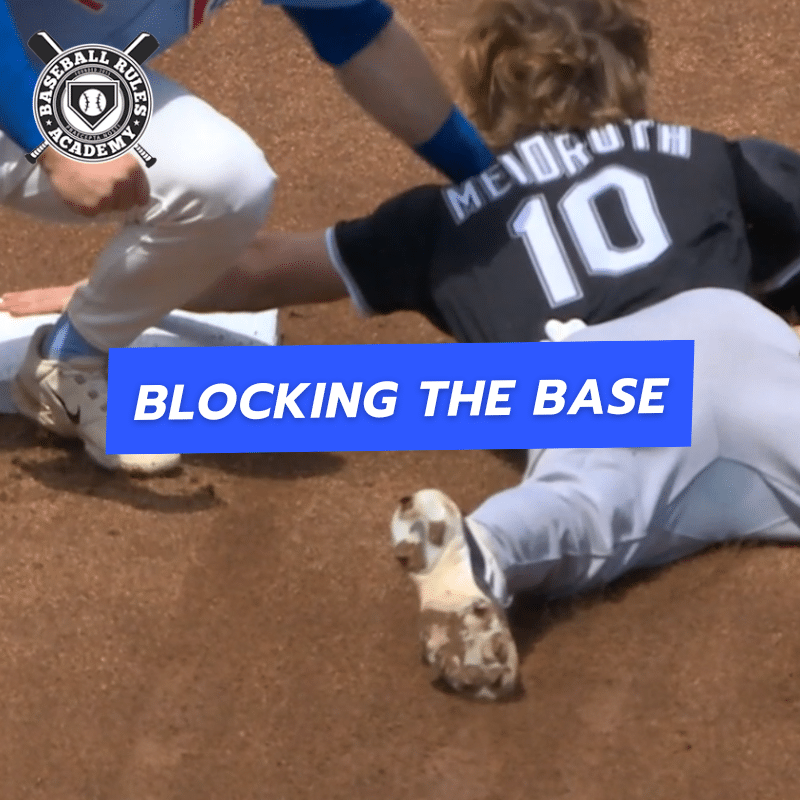 Type 1 Obstruction: Fielders Illegally Blocking a Base - Baseball Rules ...